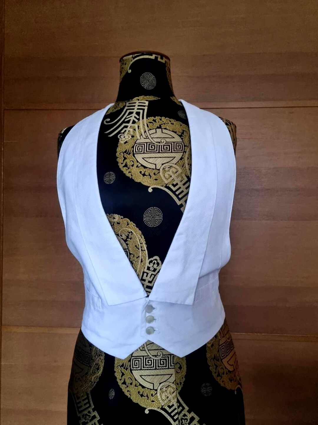 Vintage Moss Bros & Co Ltd Marcella Dress Waistcoat With Mother of ...