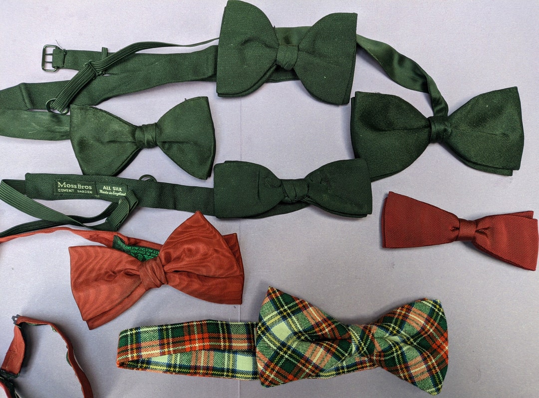 Vintage Pretied Bowties - Various Lengths - Etsy