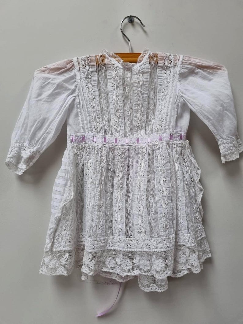 Late 19th Century Baby Dress - Lace, Pintucks and Broderie Anglaise - Etsy