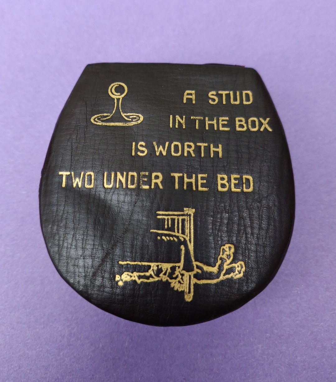 1930s Leather Covered Shirt and Waistcoat Studs Box - Etsy