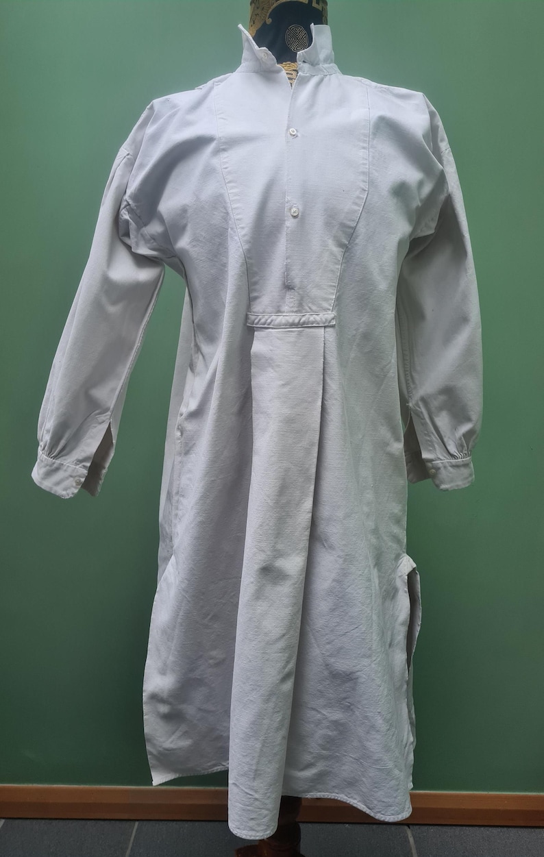 Early 20th Century Heavy Unbleached Cloth Agricultural Work Smock With ...