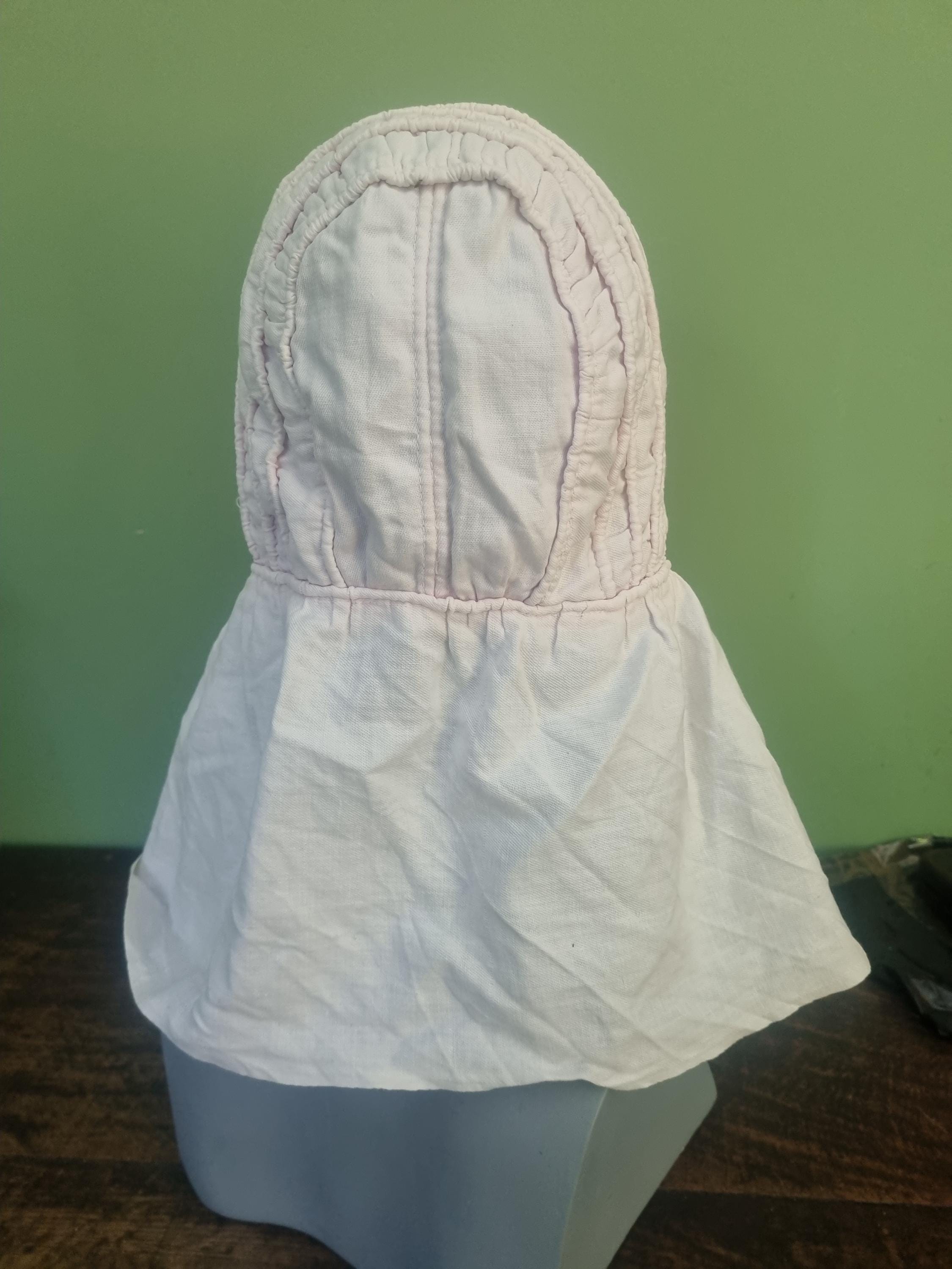 C.1900 Traditional Pale Pink Cotton Field Bonnet, Corded to Provide ...