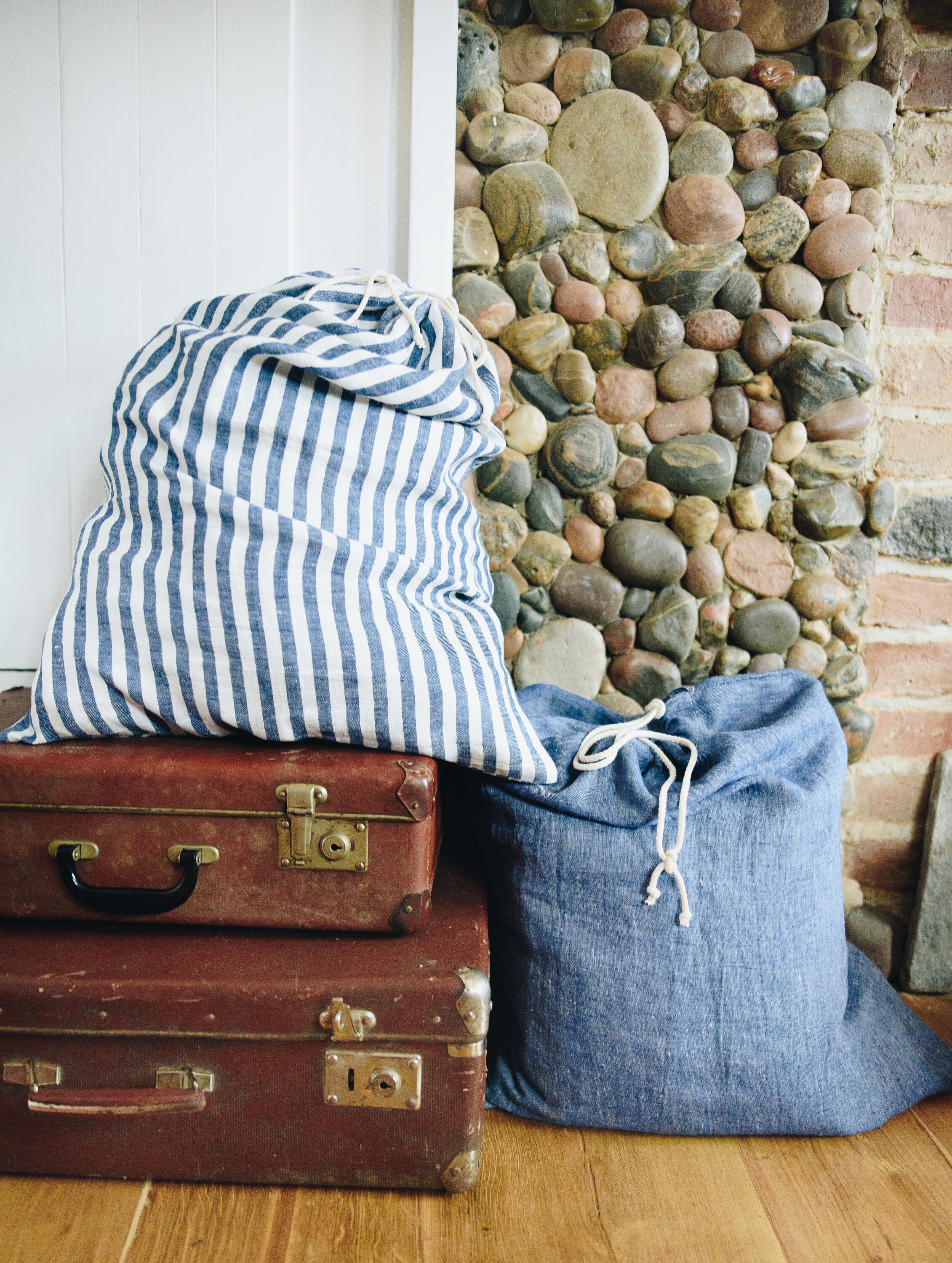 Blue Linen Laundry Bag / Natural Linen Laundry Bag / Laundry Bag - Etsy