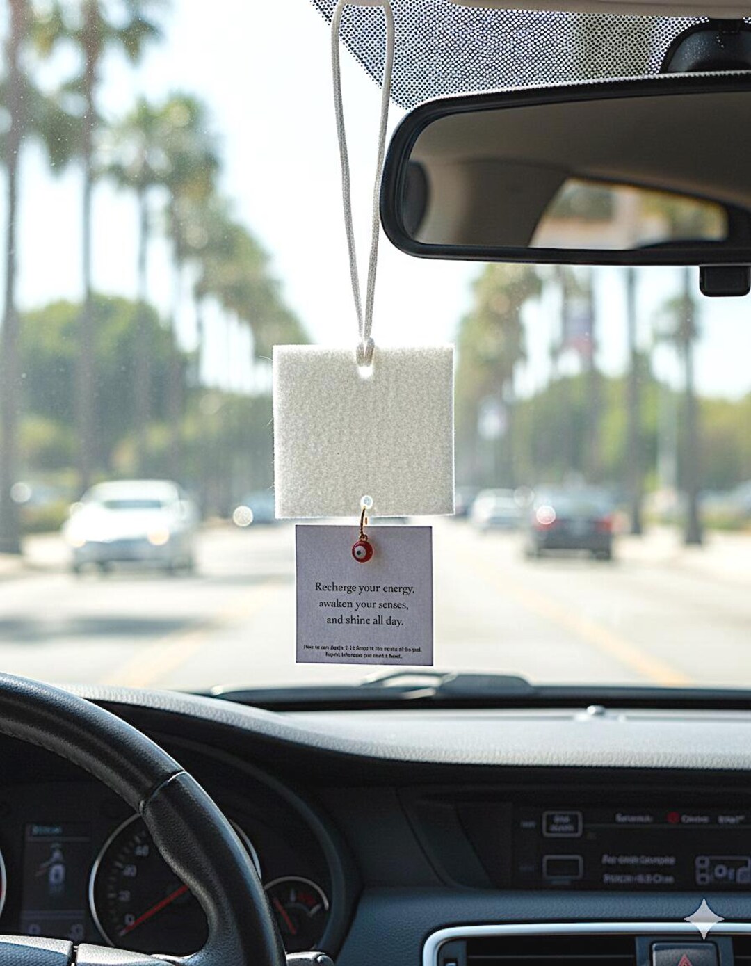 Felt Car Air Freshener With Evil Eye Moon Sun Star Charm Aromatherapy ...