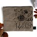 Skeleton Pencil Case. Linen Pouch With Skeleton Print. Gothic Makeup ...