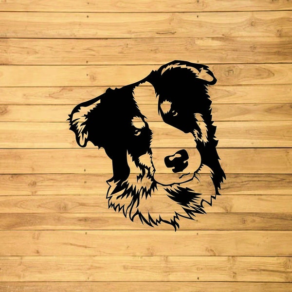 Australian Shepherd Head Svg - Etsy UK
