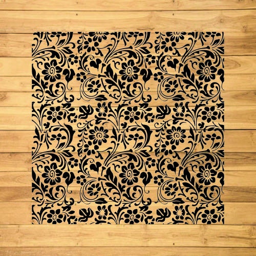 Western Tooled Leather Pattern Floral SVG - Etsy