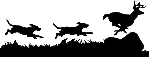 Hound Dogs Chasing Deer SVG Nature SVG Camping Svg Mountain | Etsy