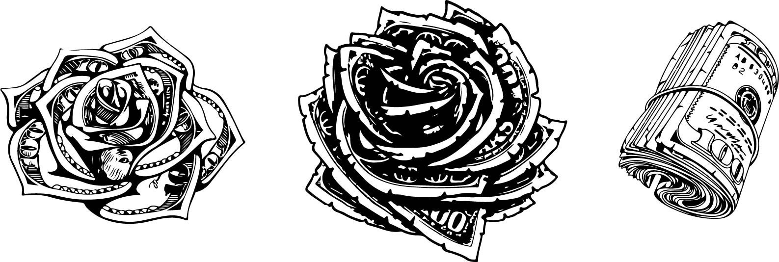 Money Rose Drawings