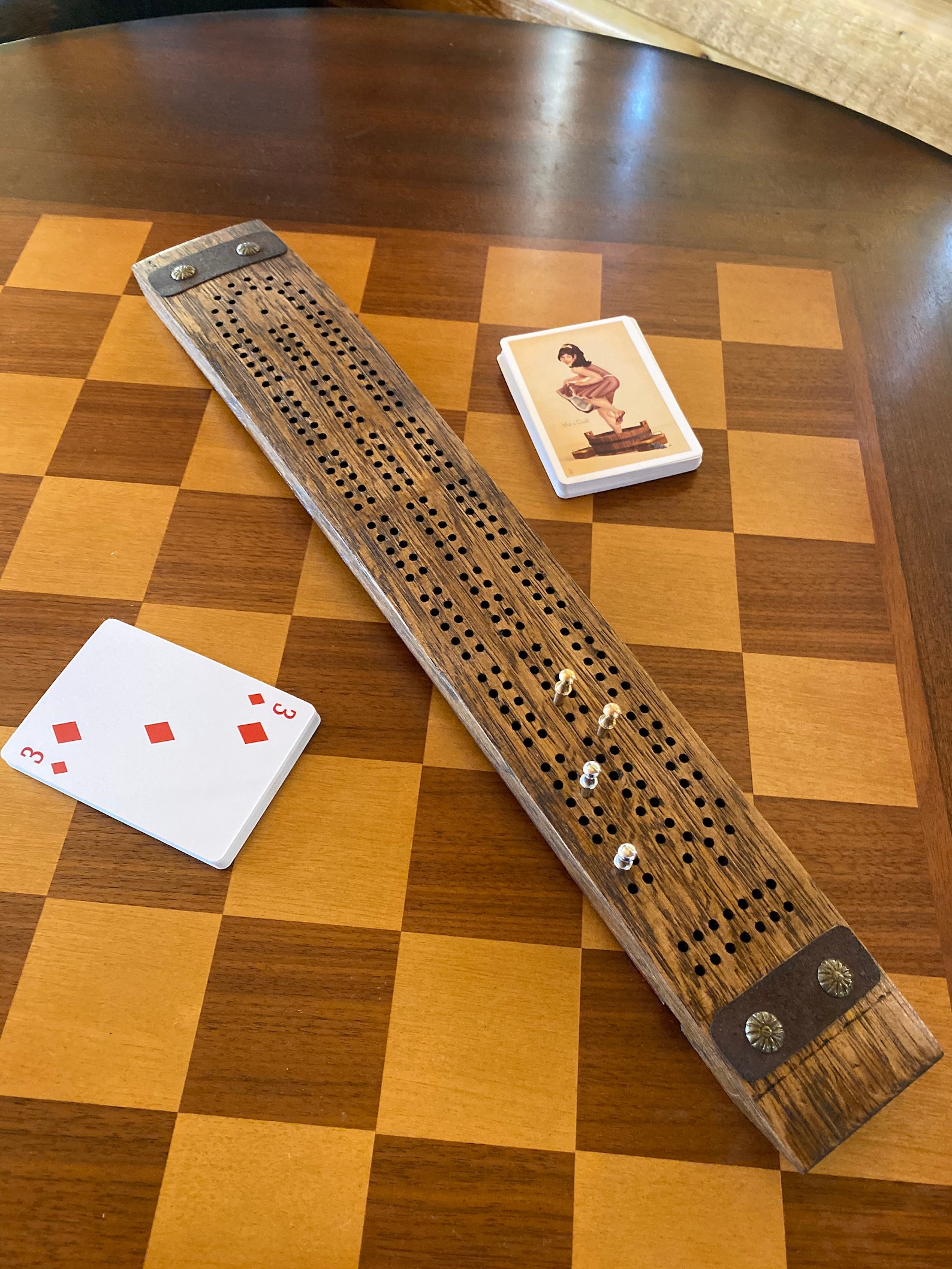 2 Track Cribbage Board-cribbage-wood Cribbage Board-cribbage Boards ...