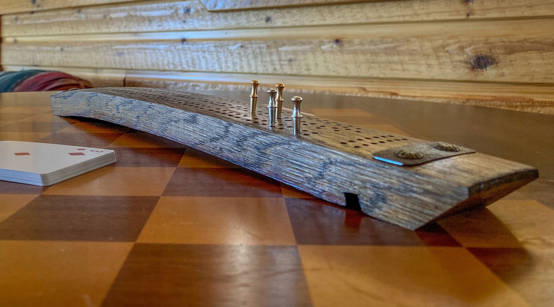 2 Track Cribbage Board-cribbage-wood Cribbage Board-cribbage | Etsy
