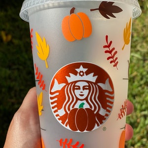 Fall/autumn Starbucks Cold Cup Mystery Color Change 24oz/ Fall Babe ...