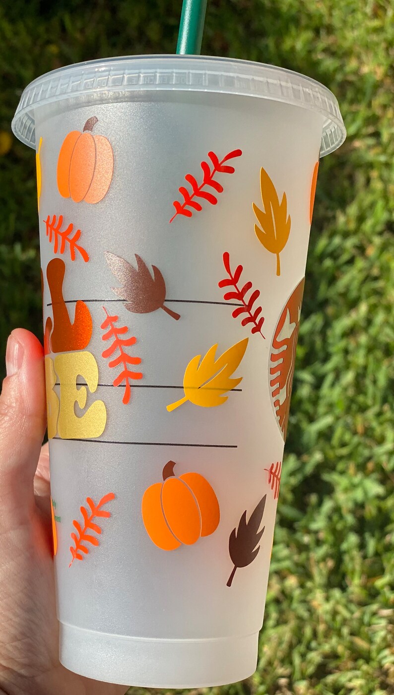 Fall/autumn Starbucks Cold Cup Mystery Color Change 24oz/ Fall - Etsy