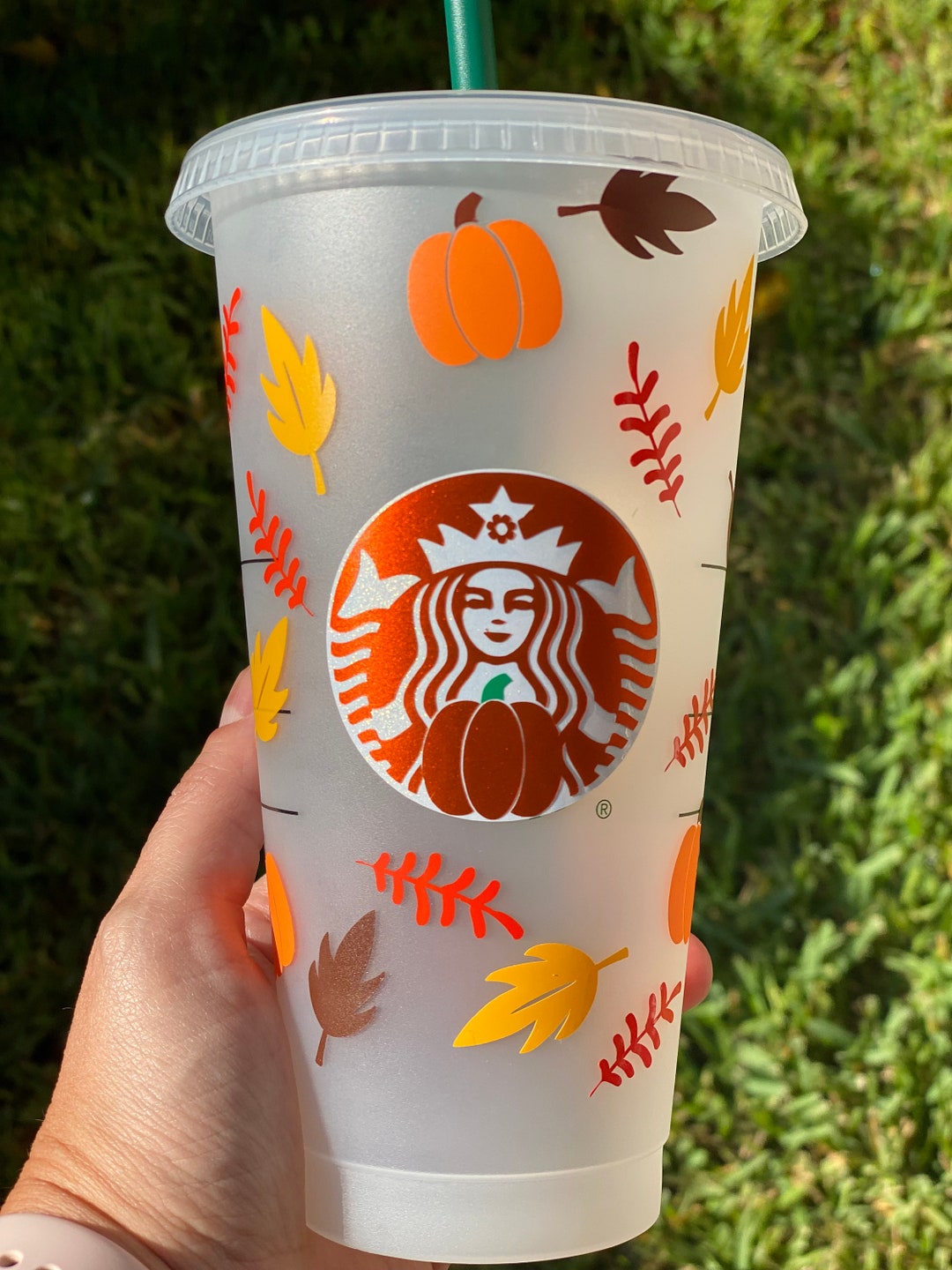 Fall/autumn Starbucks Cold Cup Mystery Color Change 24oz/ Fall Babe ...