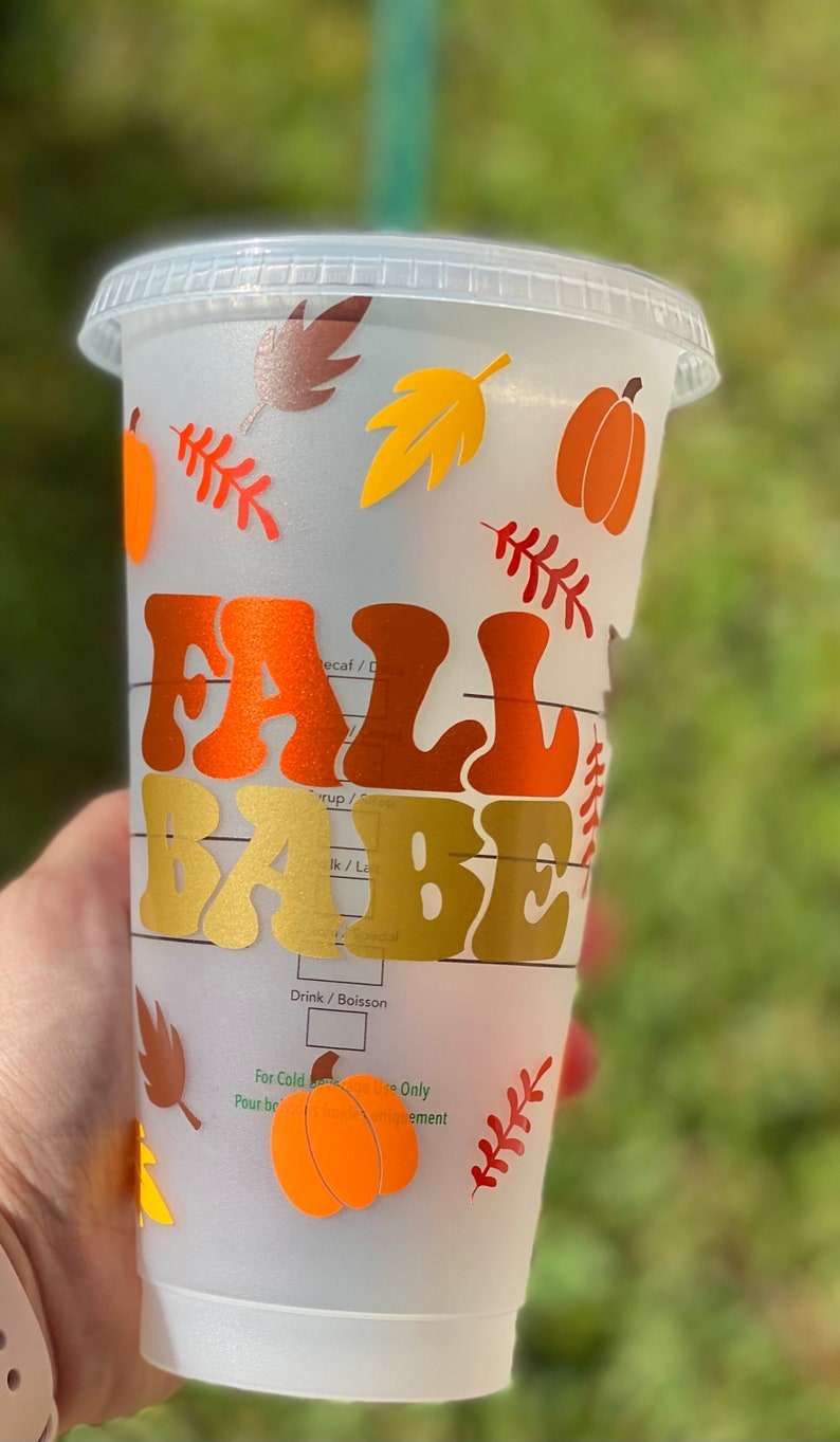 Fall/autumn Starbucks Cold Cup Mystery Color Change 24oz/ Fall - Etsy