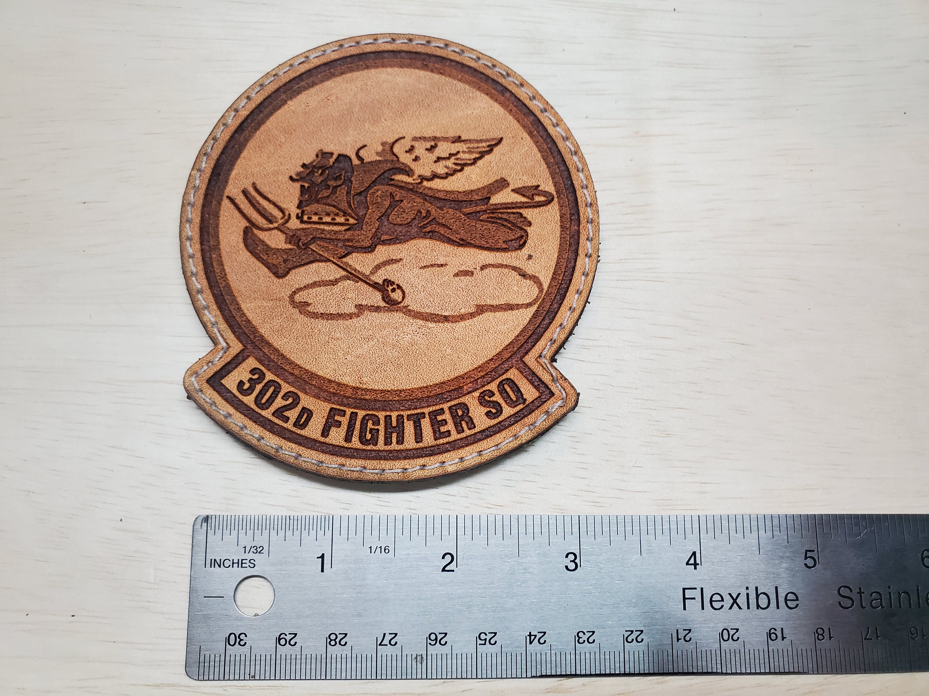 302d Fighter Squadron Leather Patch - Etsy