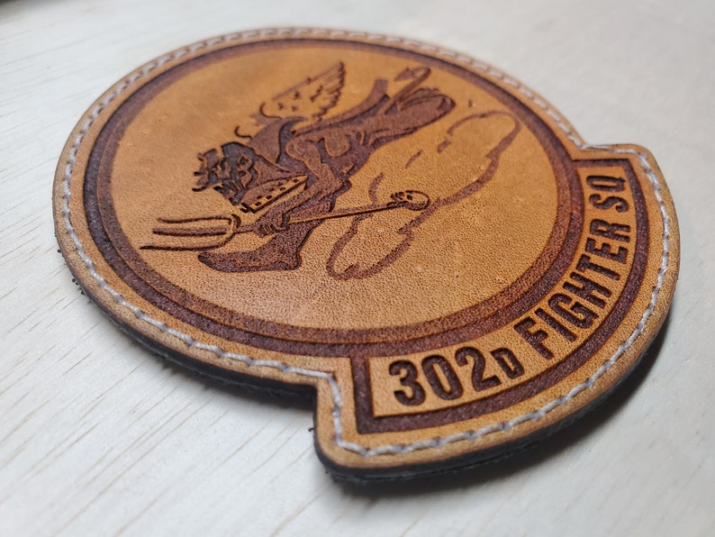 302d Fighter Squadron Leather Patch - Etsy