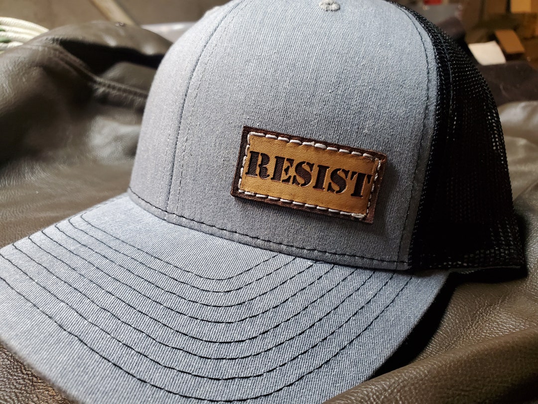 RESIST Leather Patch Hat - Etsy