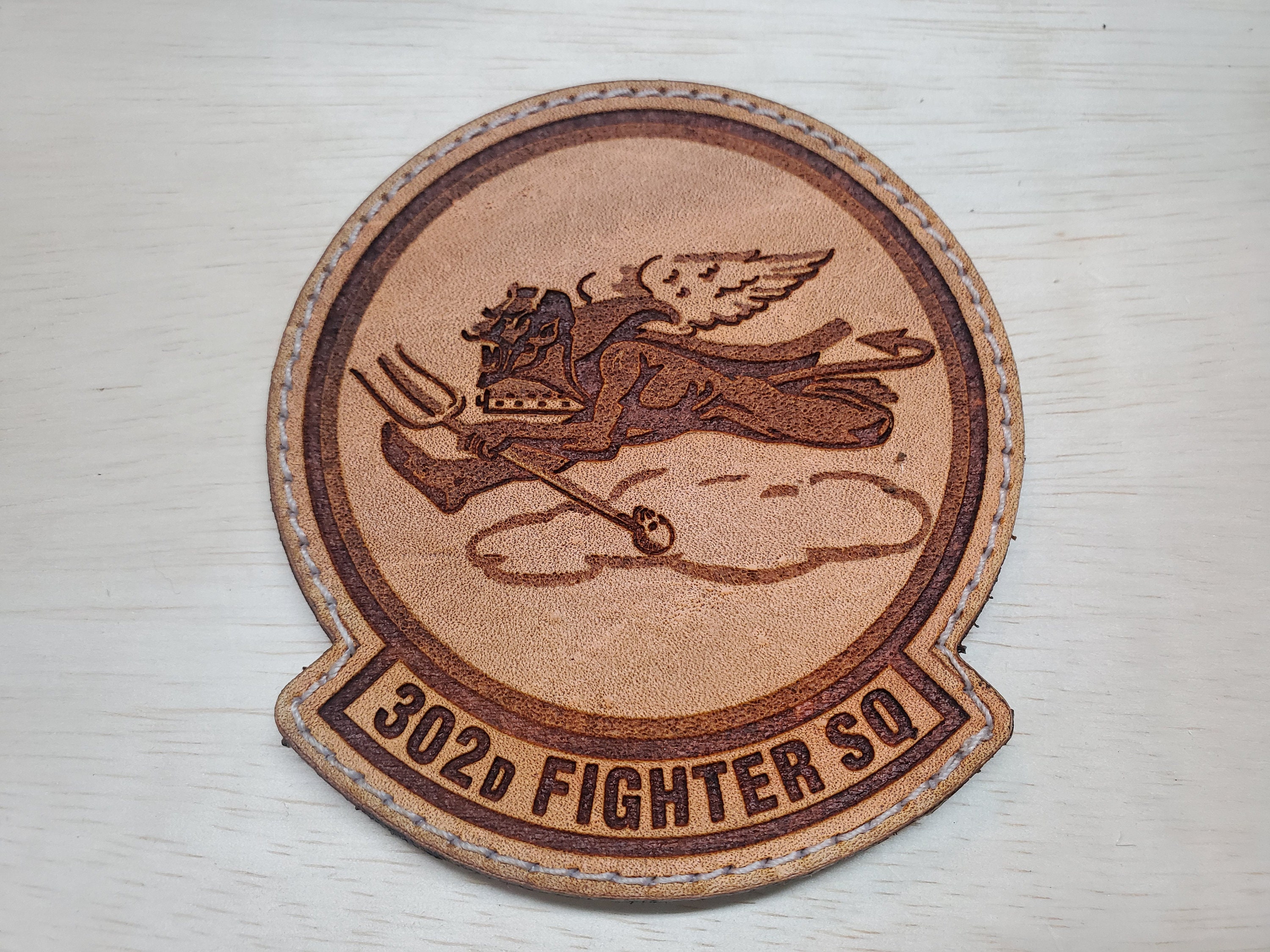 302d Fighter Squadron Leather Patch - Etsy