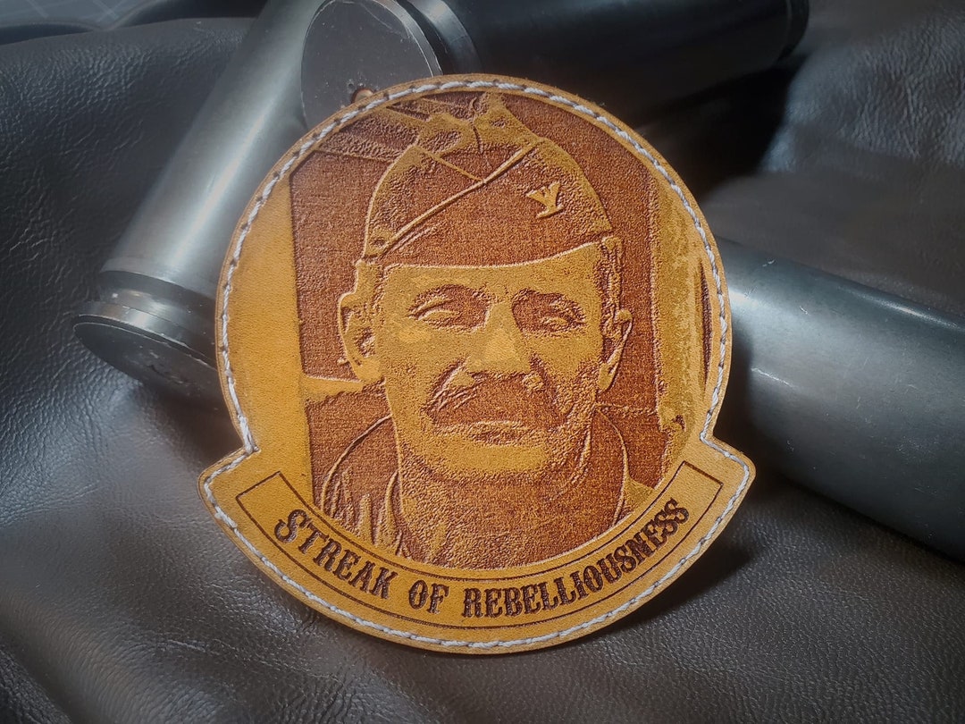 Robin Olds streak of Rebelliousness Leather Patch - Etsy