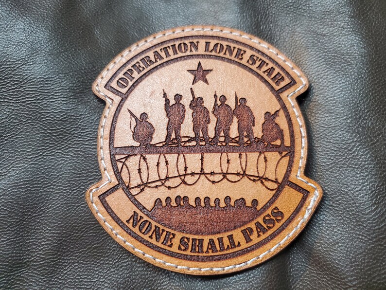Operation Lone Star Leather Patch - Texas Border Security Morale Patch ...