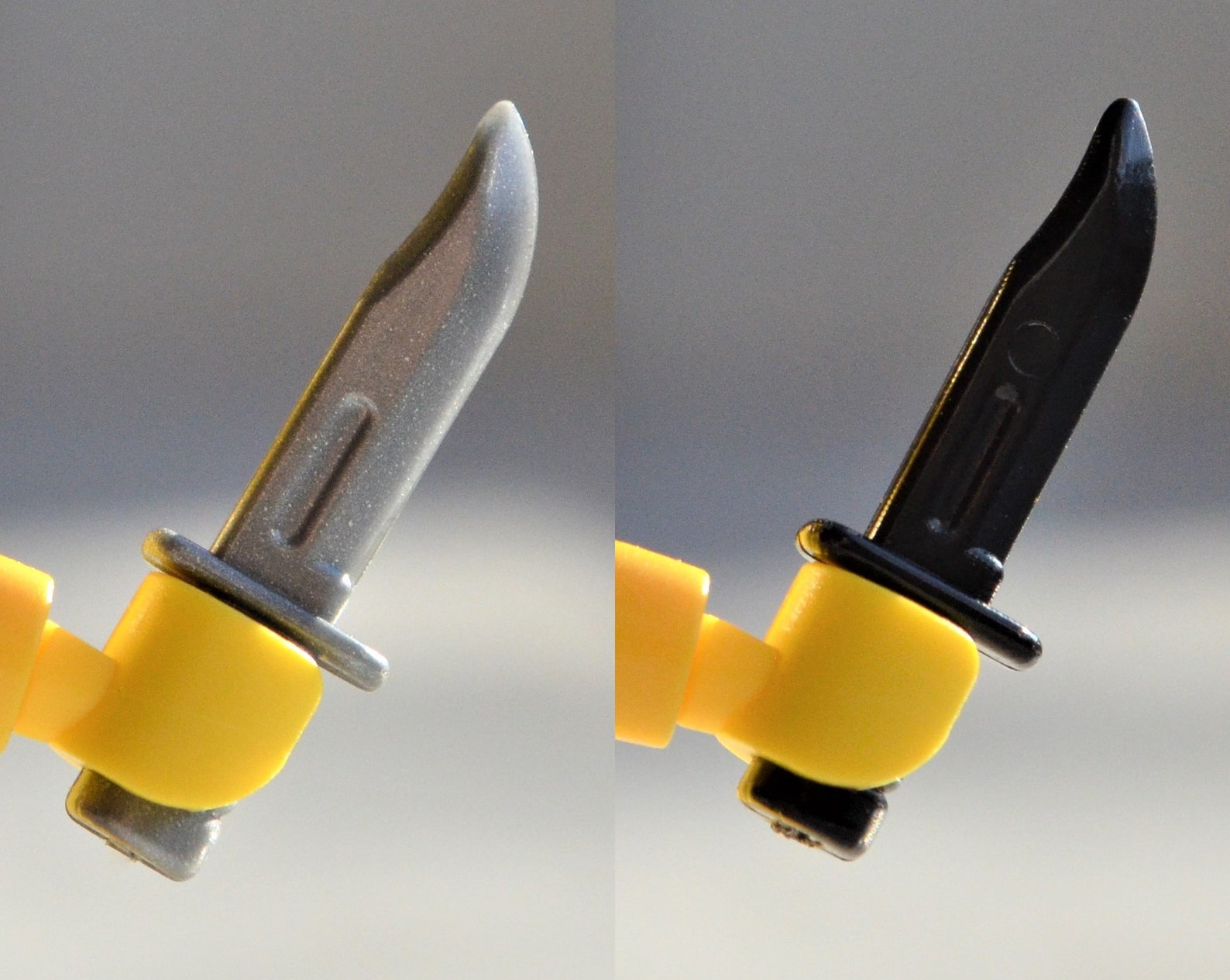 Combat knife silver or black for LEGO minifigures | Etsy