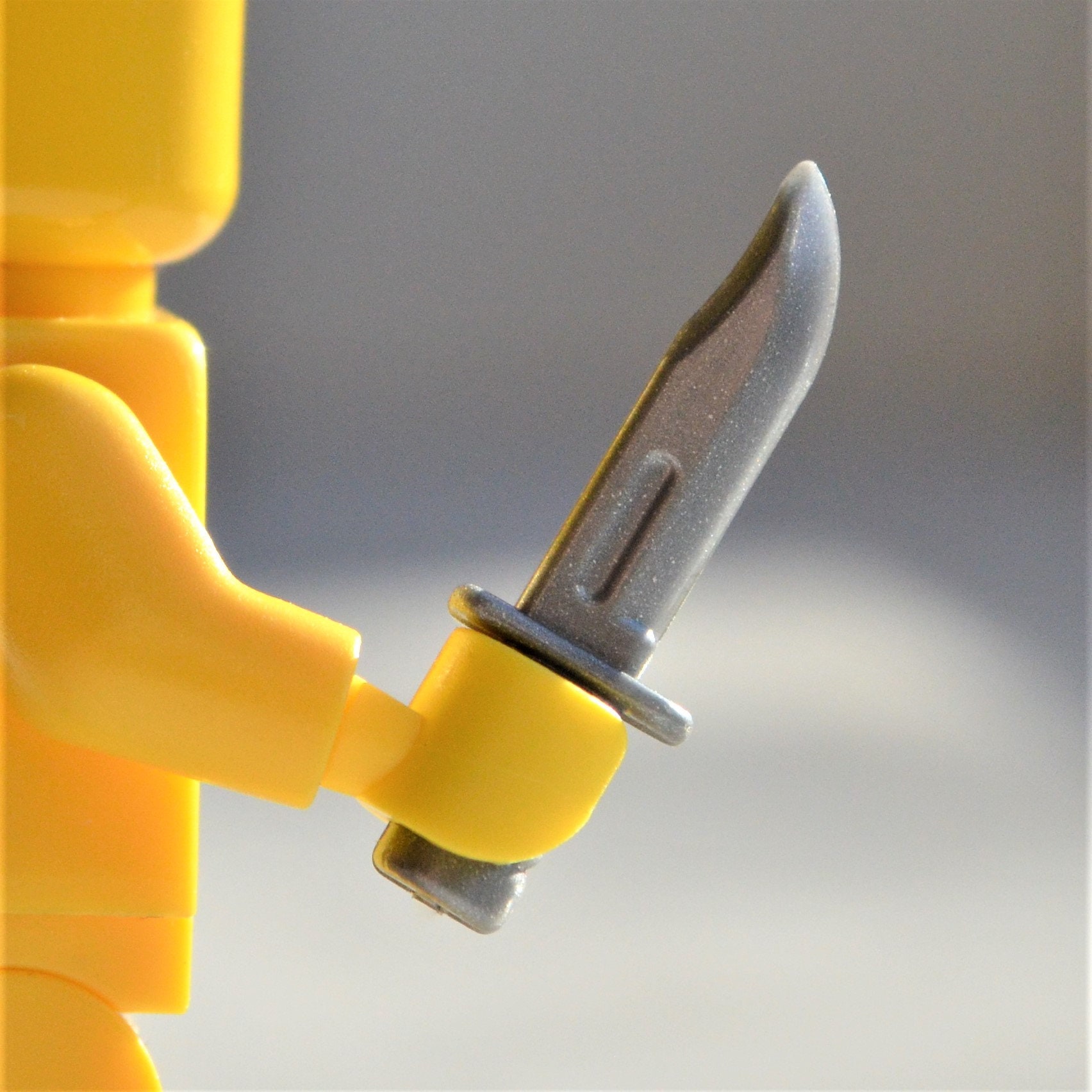 Combat knife silver or black for LEGO minifigures | Etsy