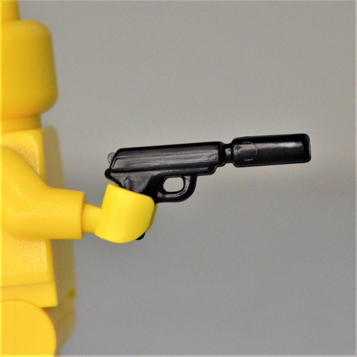 Silenced pistol black for LEGO minifigures // Walther PP PPK | Etsy