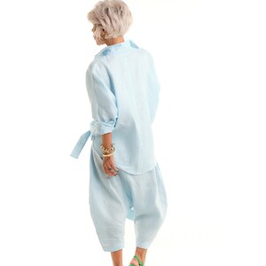Light Blue Linen Co-ord Set - Etsy