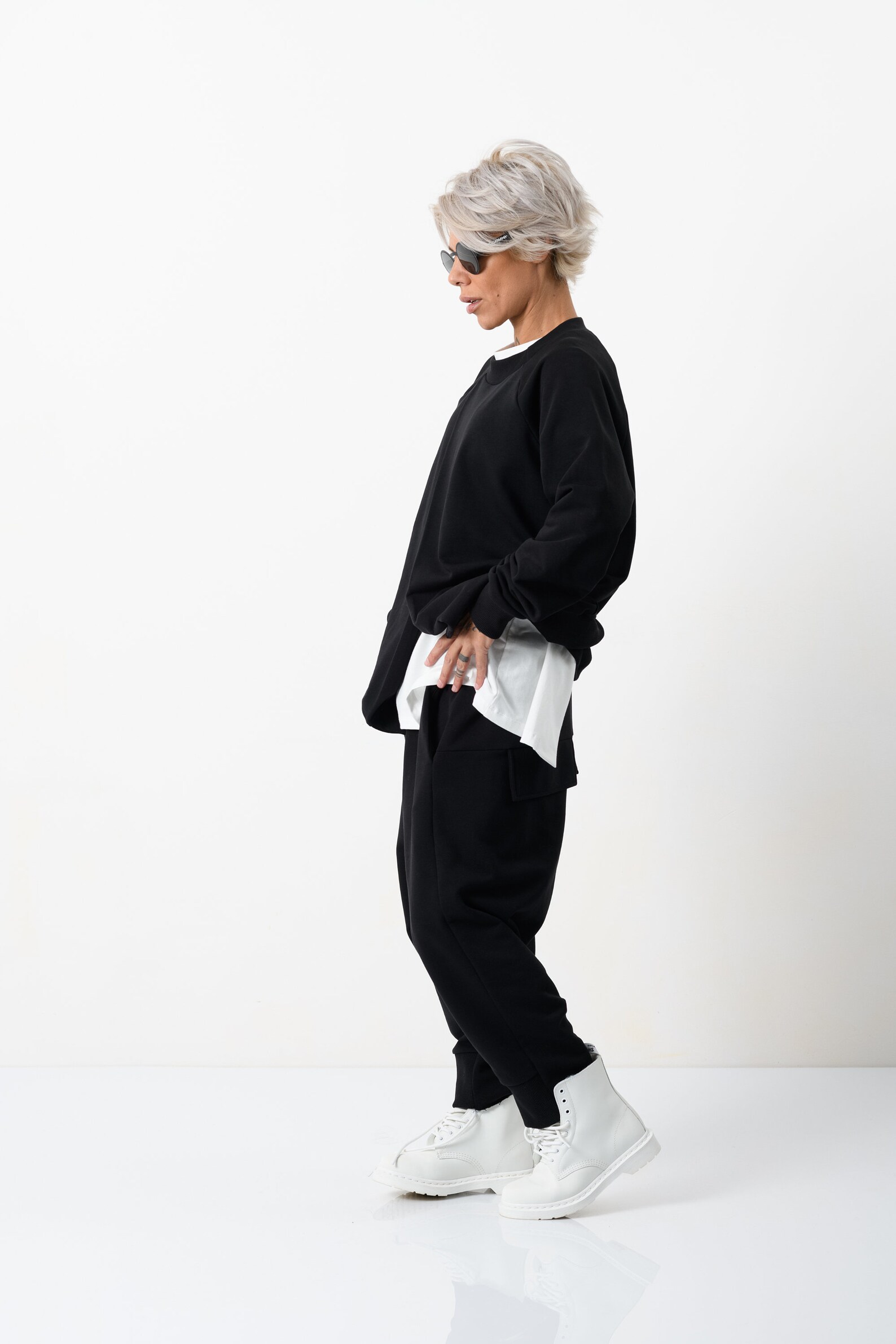 Black Tracksuit Three Pieces Set for Women - Etsy