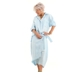 Light Blue Linen Co-ord Set - Etsy