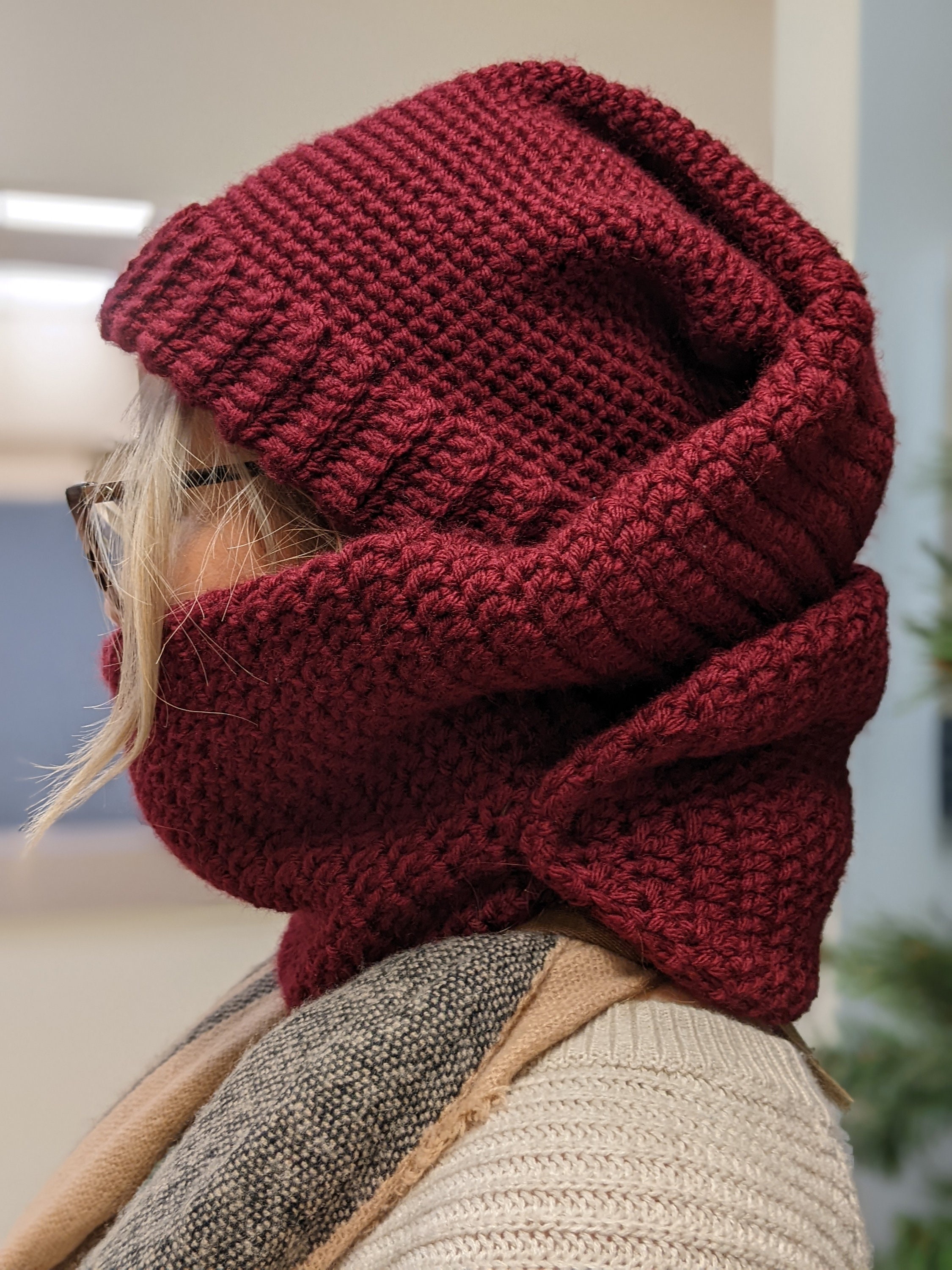 Winter Hat/cowl Crochet Pattern - Etsy