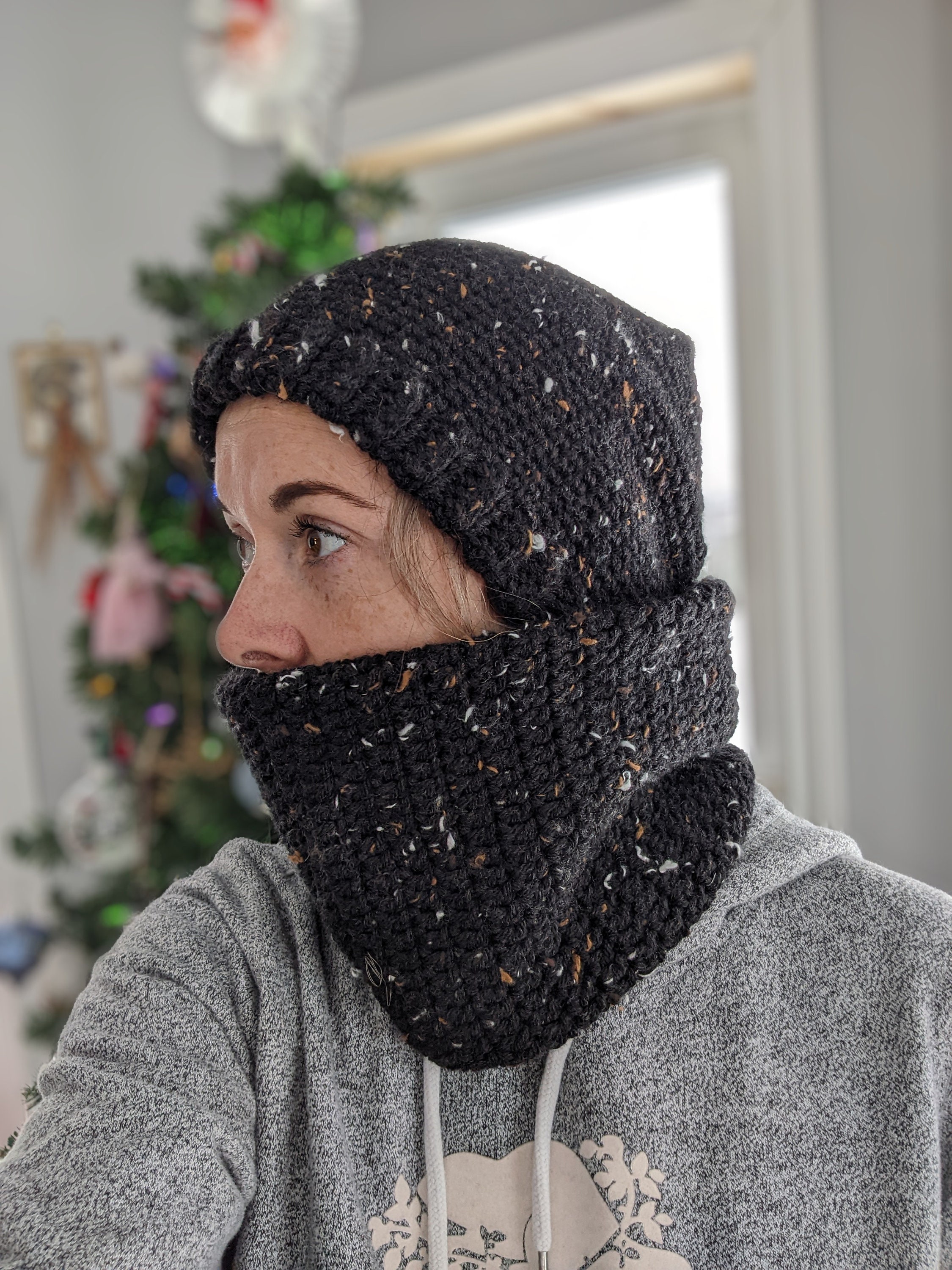 Winter Hat/cowl Crochet Pattern - Etsy
