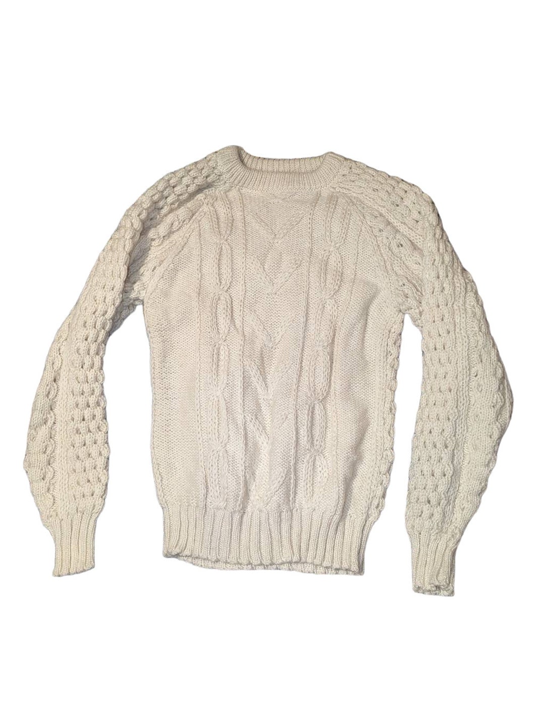 Vintage Liberty All Wool Irish Cable Knit Fisherman Sweater - Etsy