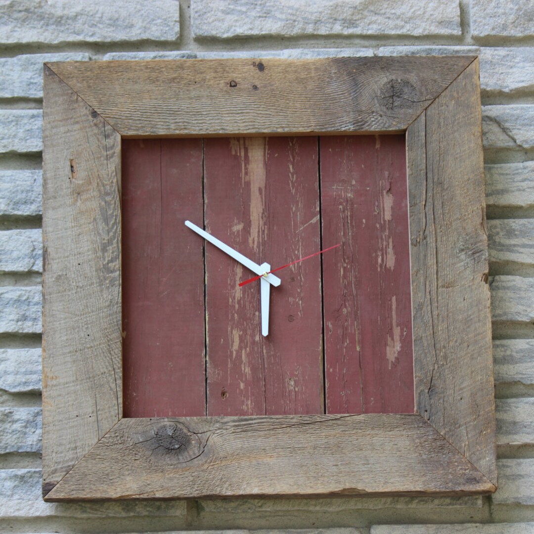 Rustic Barn Wood Clock - Etsy