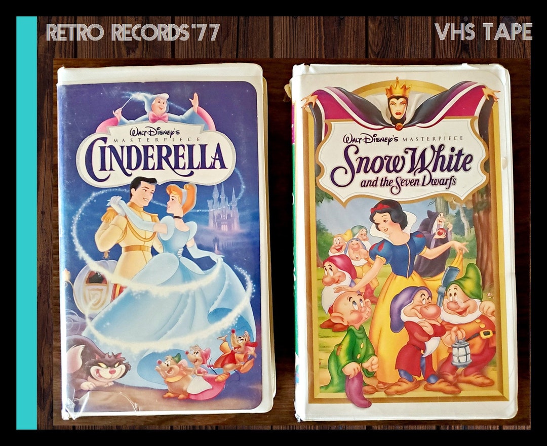 Disney's Cinderella & Snow White VHS Tapes - Masterpiece Edition Set - Etsy