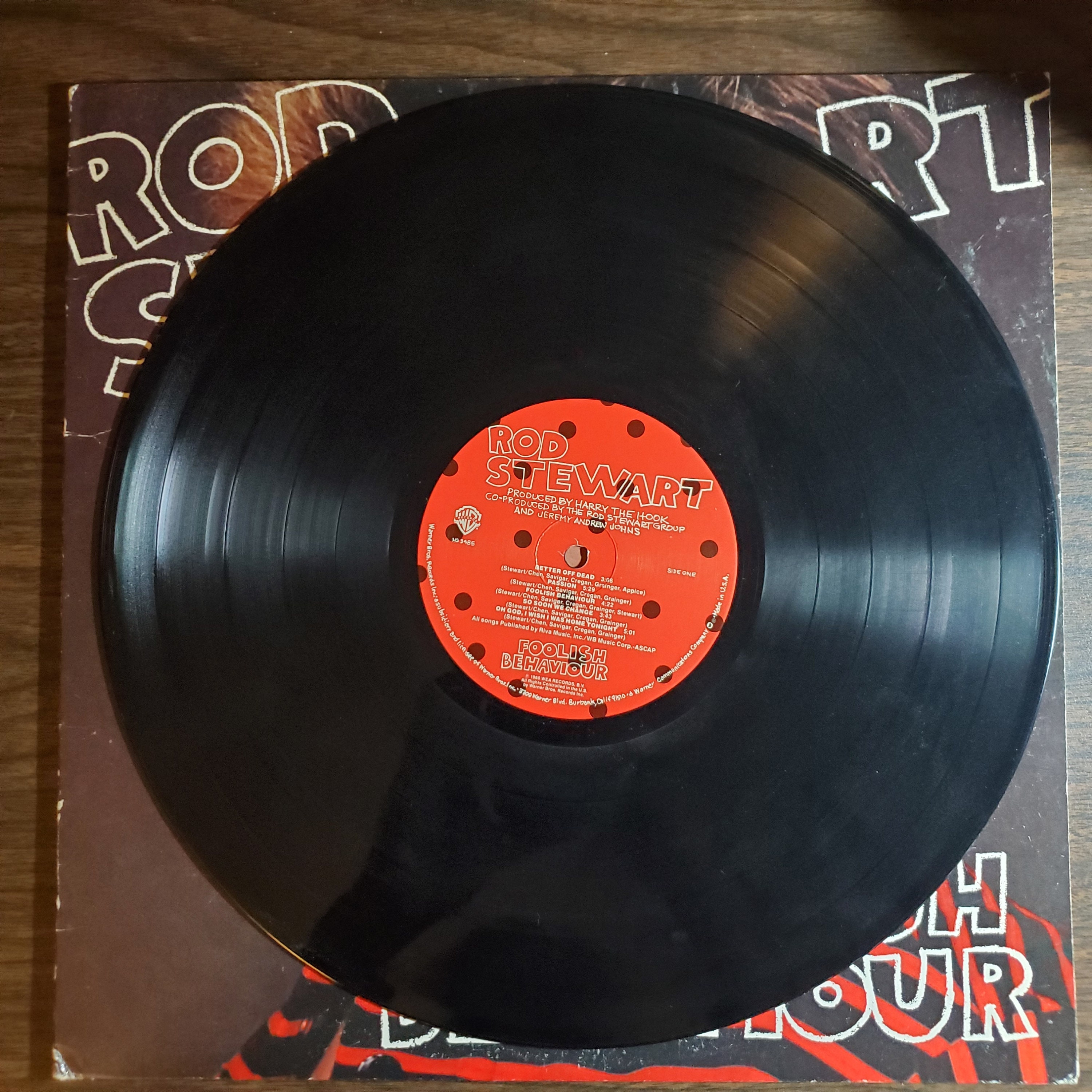Rod Stewart Foolish Behavior 1980 HS 3485 LP Vinyl - Etsy