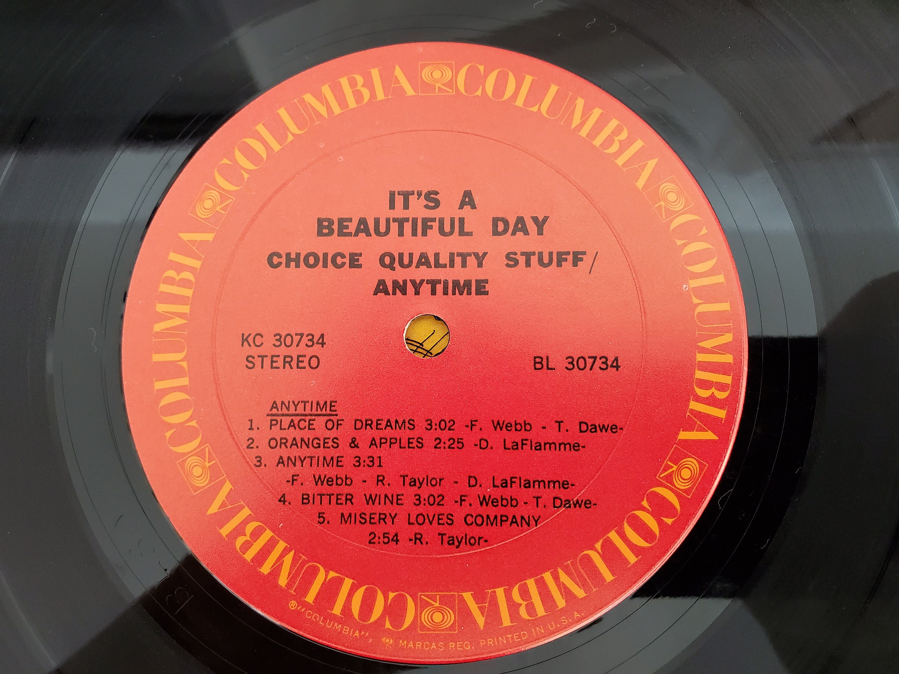 1971 It's A Beautiful Day Choice Quality Stuff/anytime - Etsy