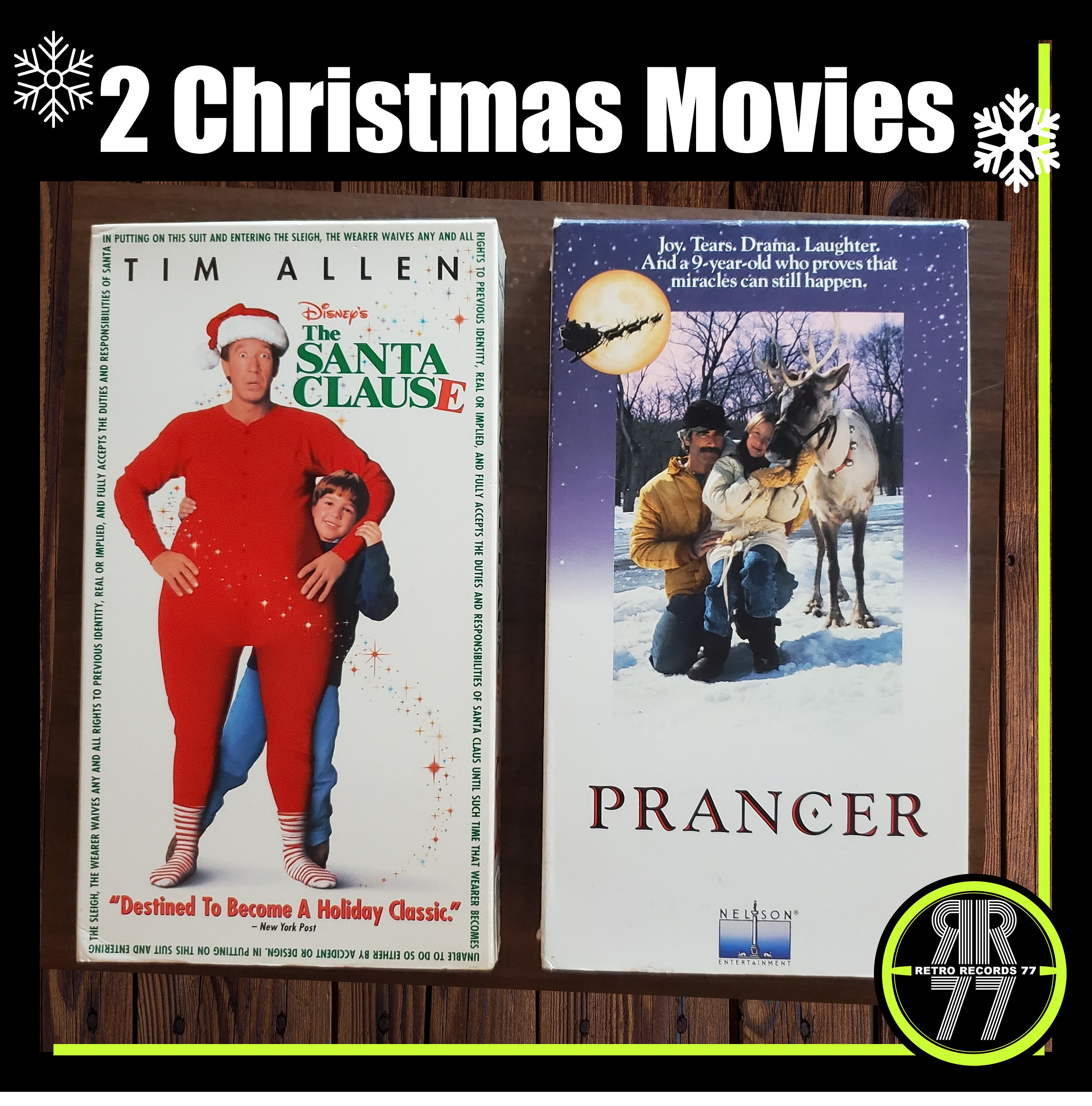 TWO Christmas Movies on VHS the Santa Clause and Prancer - Etsy