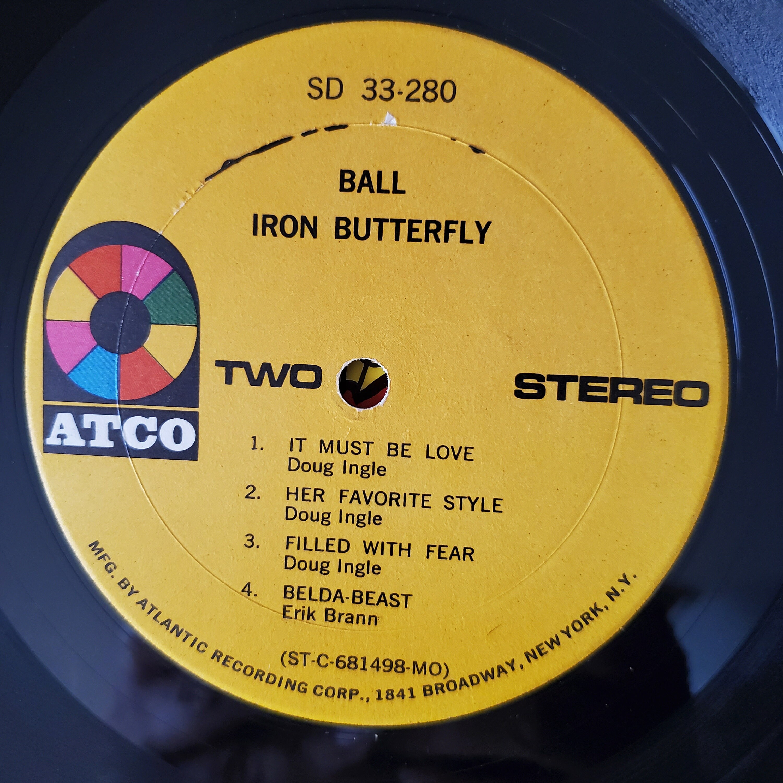 1969 Iron Butterfly-ball Album, ATCO Records , SD 33-28, Lp, Vinyl ...