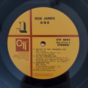 1974 Bob James – One Album, CTI 6043, Gatefold, Fusion, Jazz Funk - Etsy