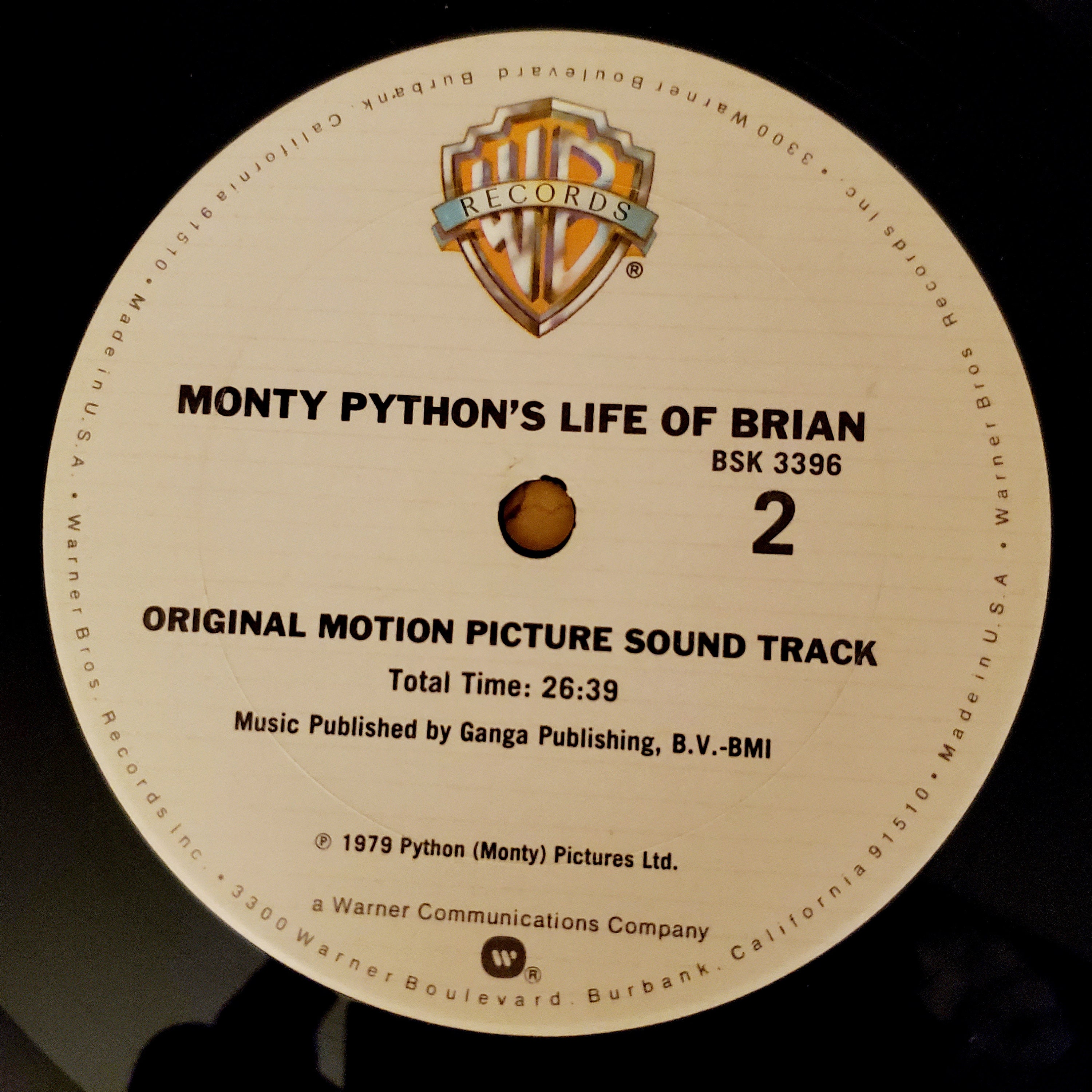 Monty Python-life of Brian LP 1979 Movie Album BSK 3396 - Etsy