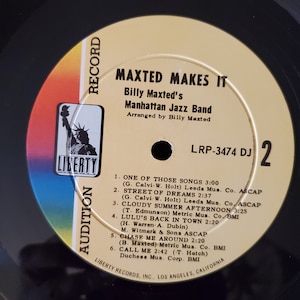 Billy Maxted's Manhattan Jazz Band-maxted Makes It LP, 1966, Jazz Album ...