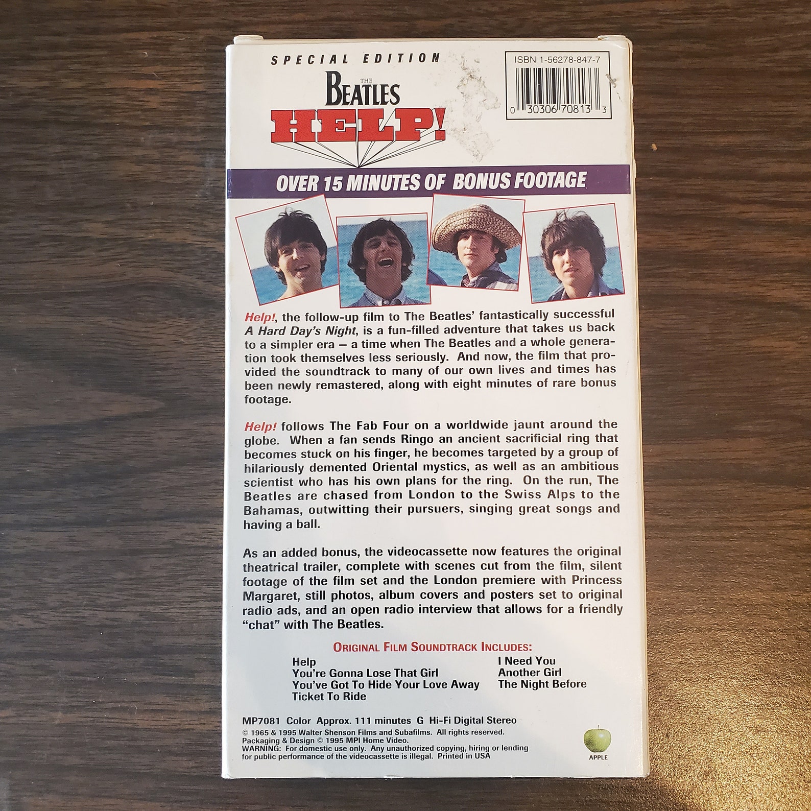 The Beatles - Help! Film on VHS, 1995 Release (111 Mins) - Etsy