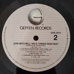 1982 Joni Mitchell – Wild Things Run Fast Album, GHS 2019 - Etsy