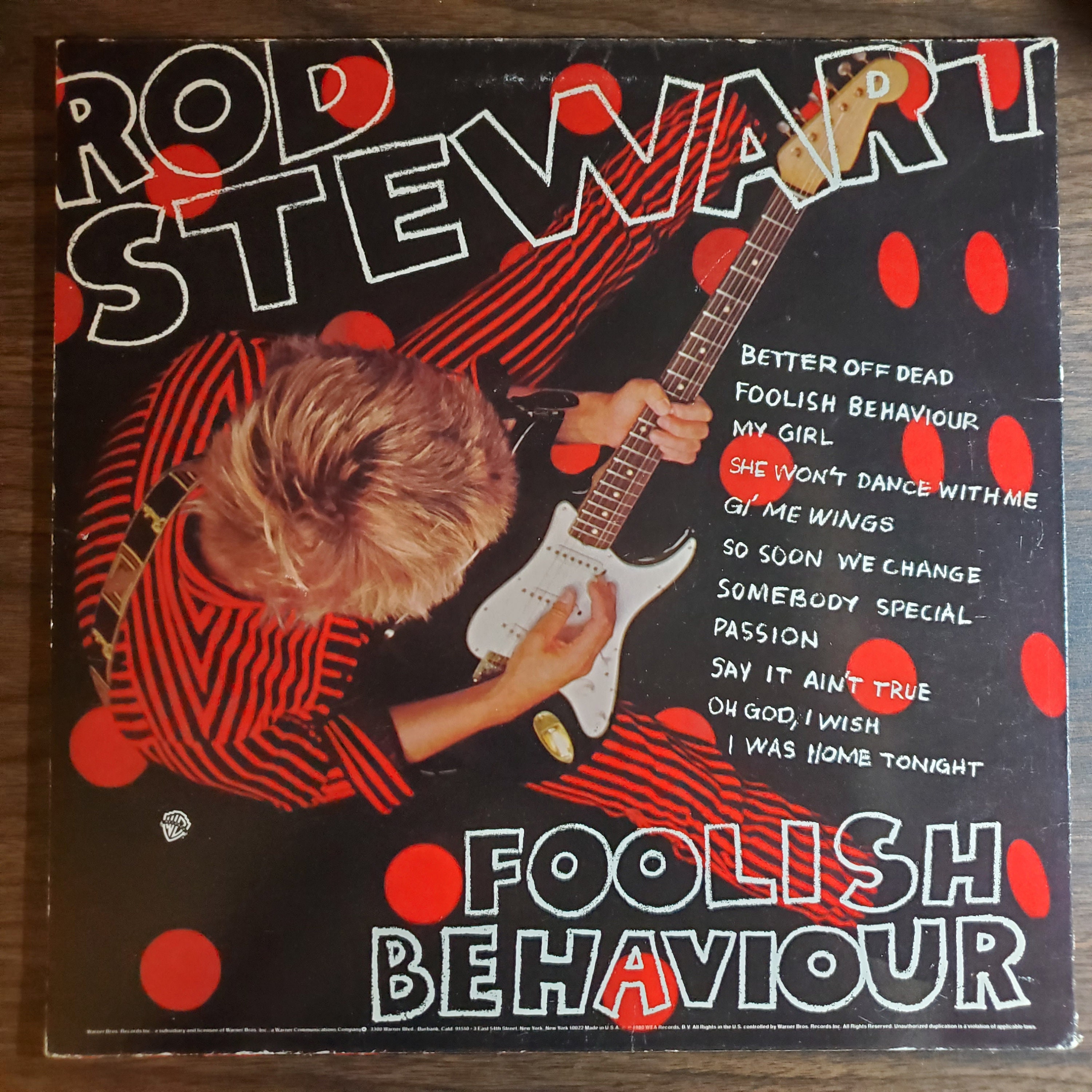 Rod Stewart Foolish Behavior, 1980, HS 3485, LP, Vinyl, Record, Album ...