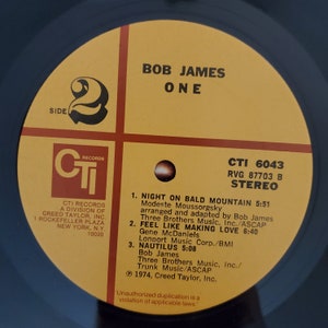 1974 Bob James – One Album, CTI 6043, Gatefold, Fusion, Jazz Funk - Etsy