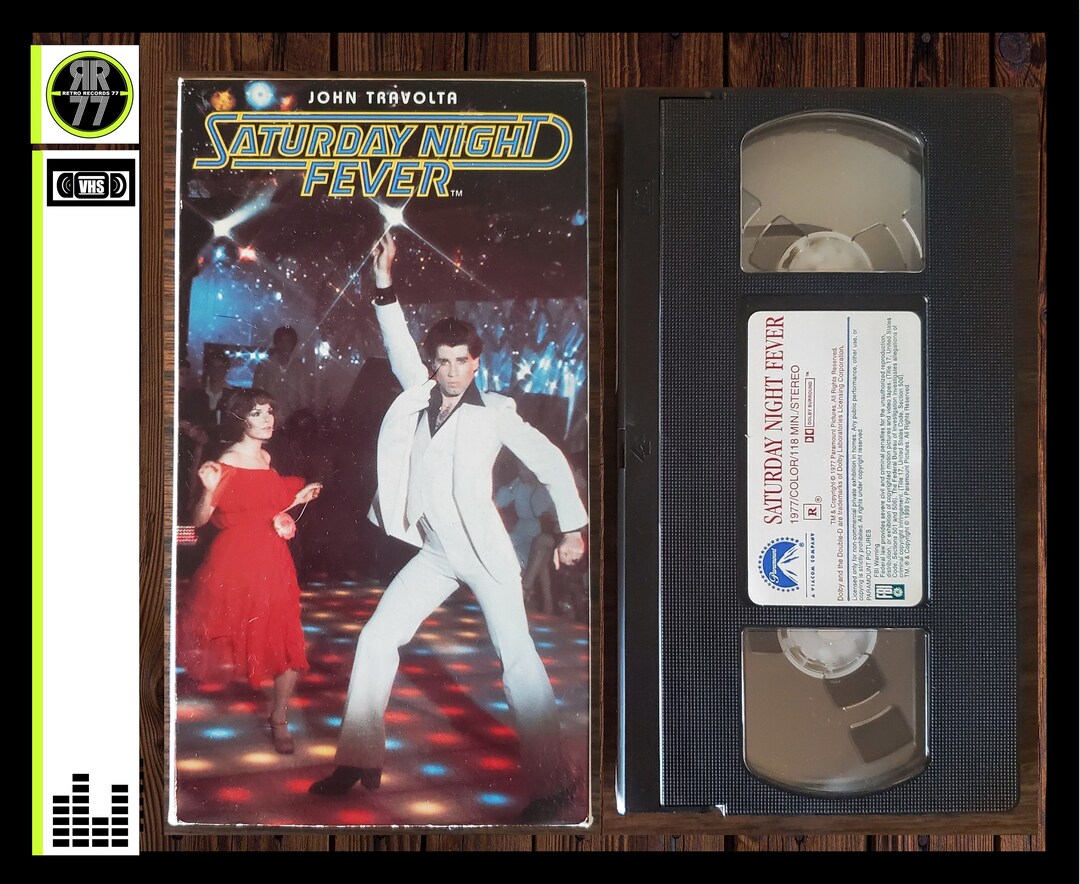 1977 Saturday Night Fever Movie on VHS, Disco, John Travolta, Dance ...