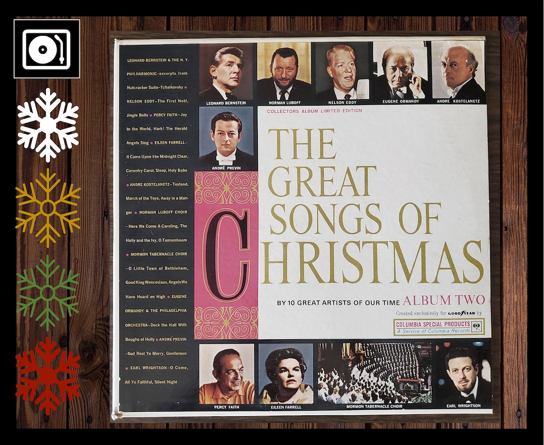 The Great Songs of Christmas Album, Christmas Music Lp, Classic ...