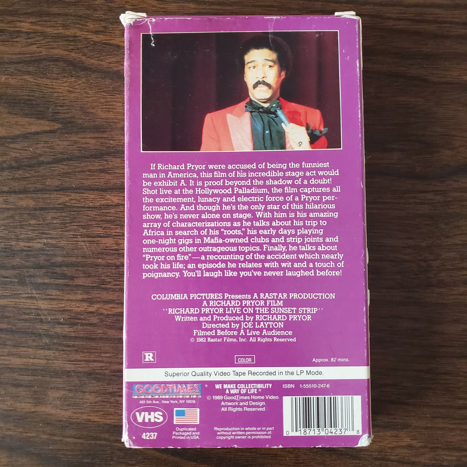 Richard Pryor: Live on the Sunset Strip VHS 1982 Richard - Etsy